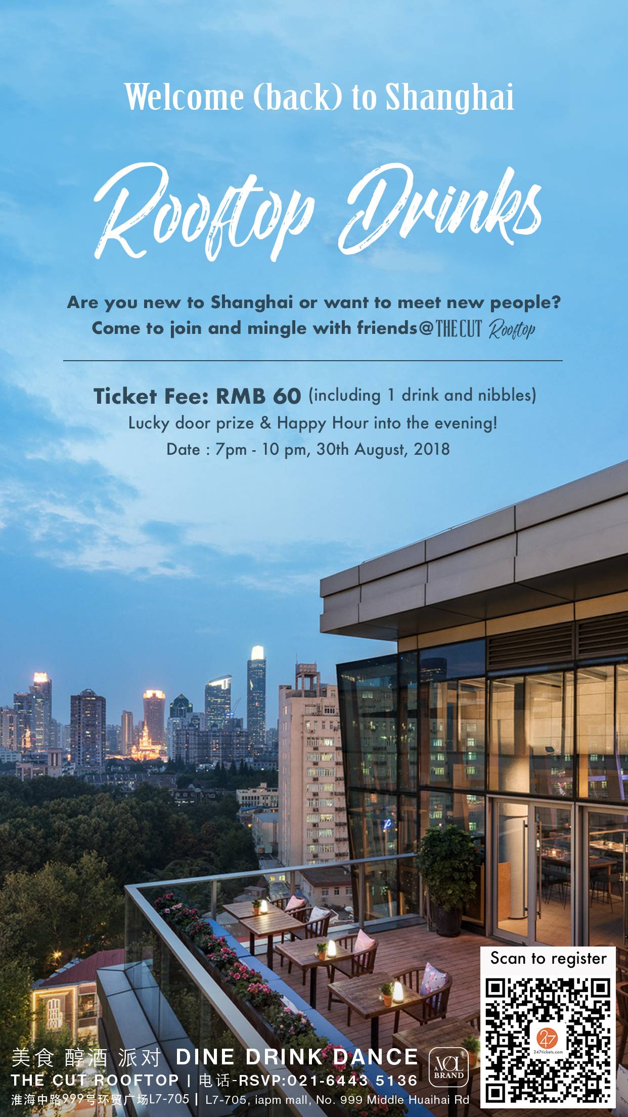 Buy Welcome (Back) to Shanghai - Rooftop Drinks Experiences Tickets in ...
